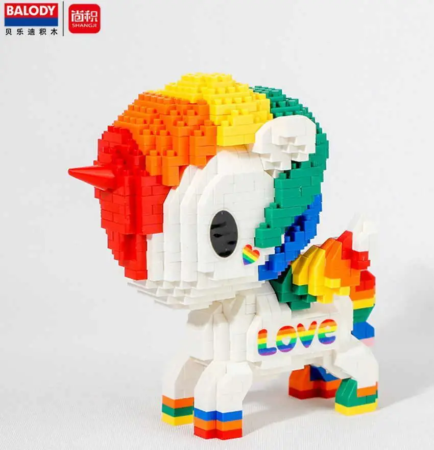Balody Unicorn Rainbow-Love • DIAMOND BLOCKS • Set 18187