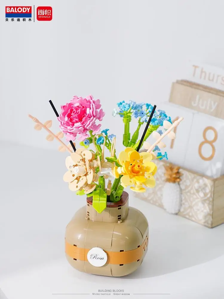 Balody Cut flowers in vase • MINI BLOCKS • Set 21089 • SetDB