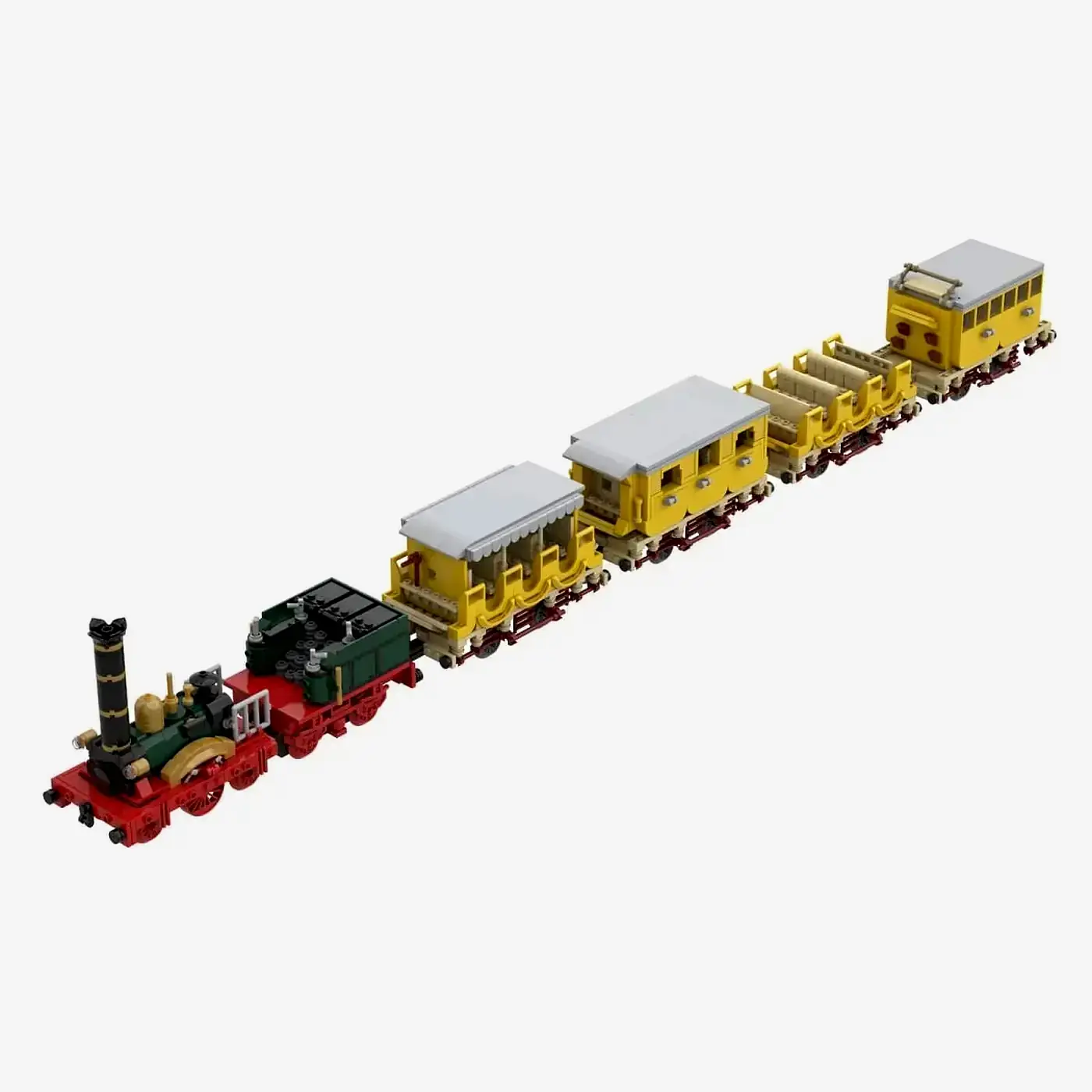 BlueBrixx Steam Locomotive Adler Plus 1 3 Class Wagon