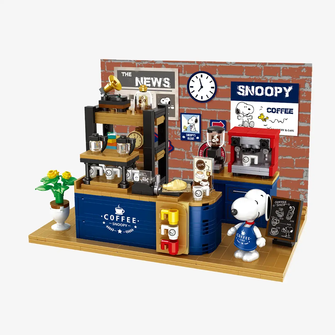 BlueBrixx Peanuts Barista Snoopy • Set 107367 • SetDB