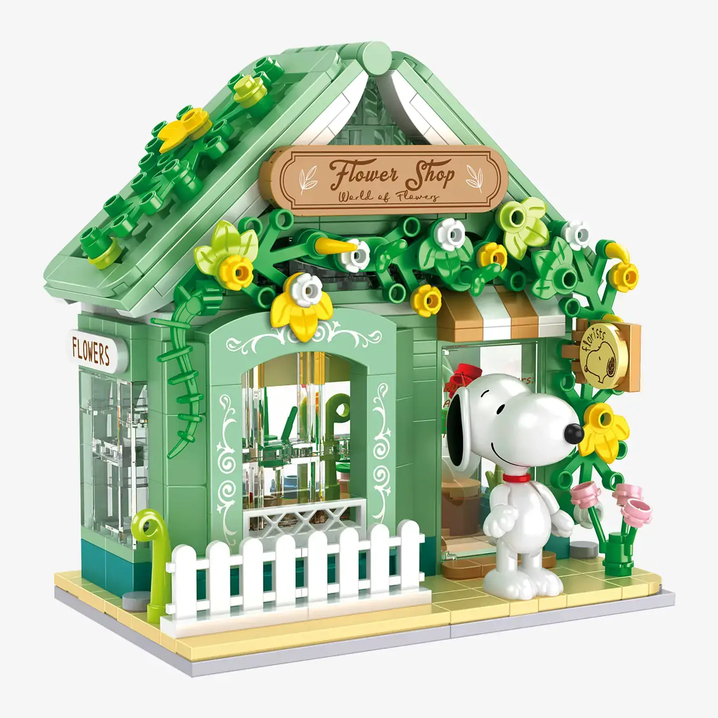 BlueBrixx Peanuts Snoopy´s flower shop • Set 107425 • SetDB