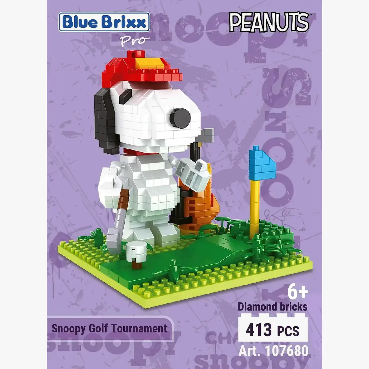 BlueBrixx Peanuts Snoopy golf tournament • DIAMOND BLOCKS