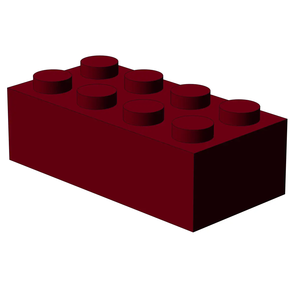 BlueBrixx 500 pcs 2x4 brick, Dark Red