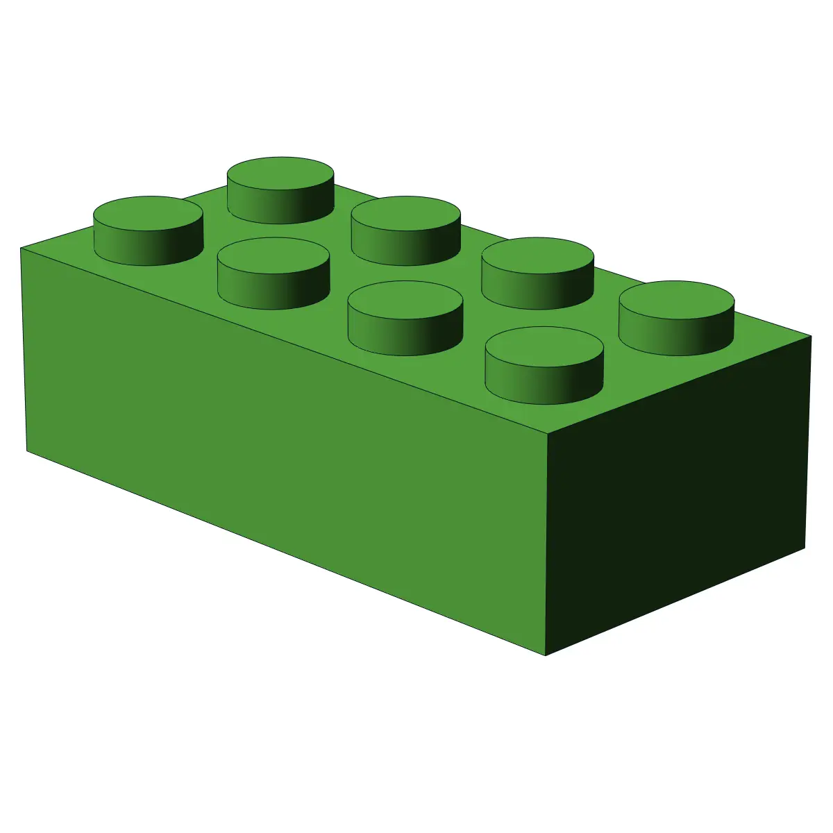 BlueBrixx 500 pcs 2x4 brick, Bright Green