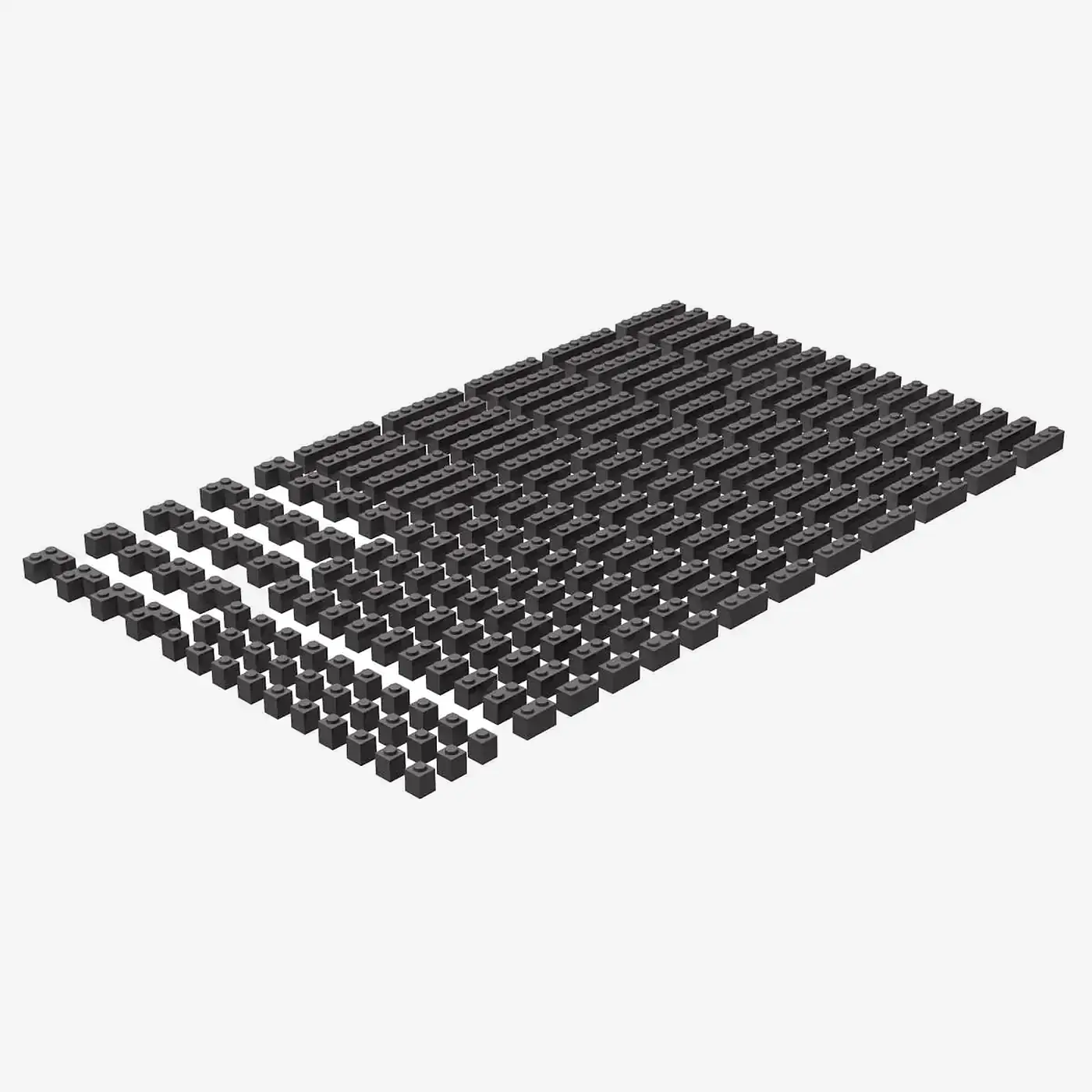 BlueBrixx Brix 200 pcs, 1wide bricks, mixed, Dark Bluish Gray