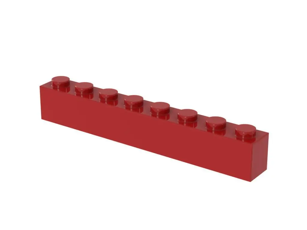 BlueBrixx 500 pcs 1x8 brick, Red • Set 401208 • SetDB
