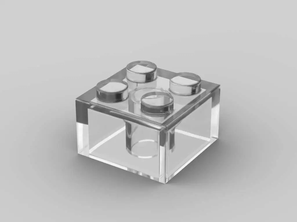 BlueBrixx 500 pcs 2x2 brick, Trans Clear • Set 401231