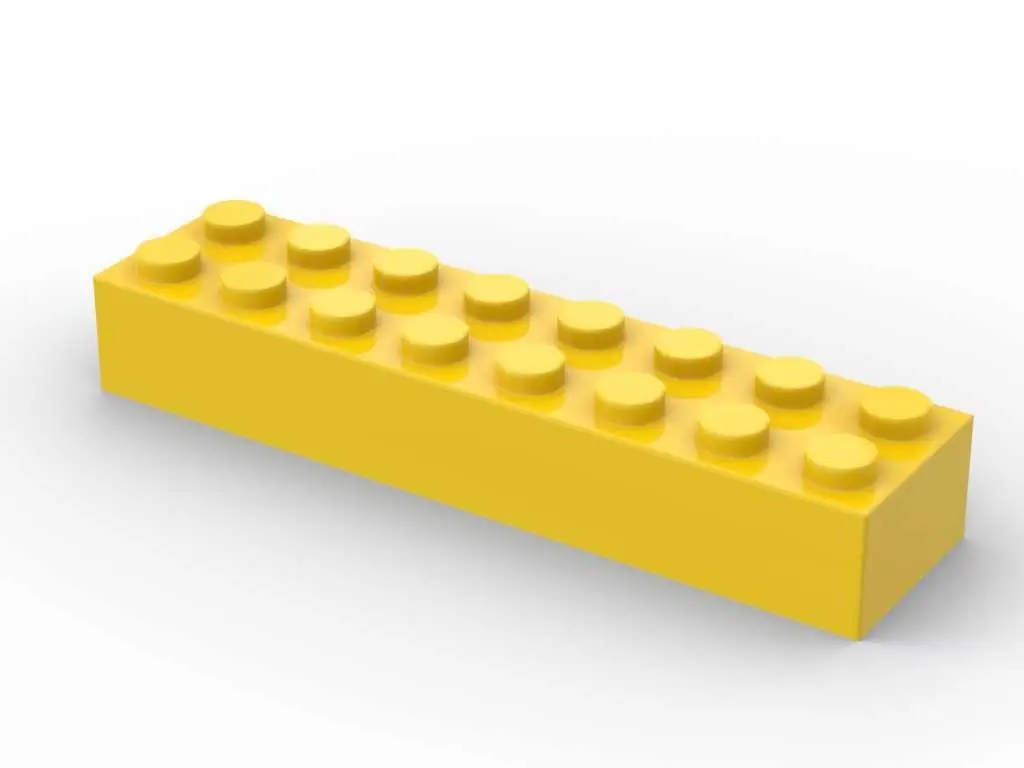 BlueBrixx 250 pcs 2x8 brick, Yellow • Set 401234 • SetDB