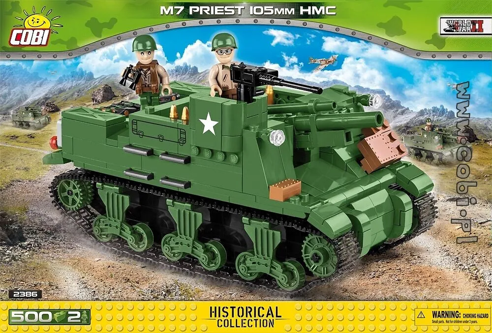 Cobi M7 Priest 105mm HMC • Set 2386 • SetDB • Merlins Bricks