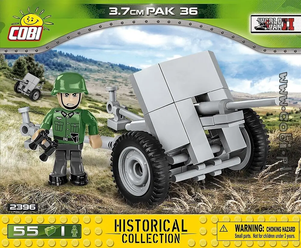 Cobi 3,7cm Pak 36 • Set 2396 • SetDB • Merlins Steine