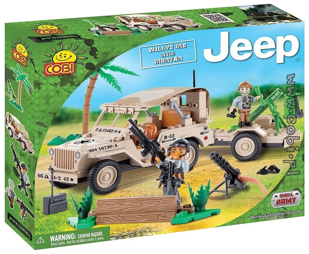 Cobi Jeep Willys MB with Mortar • Set 24190 • SetDB
