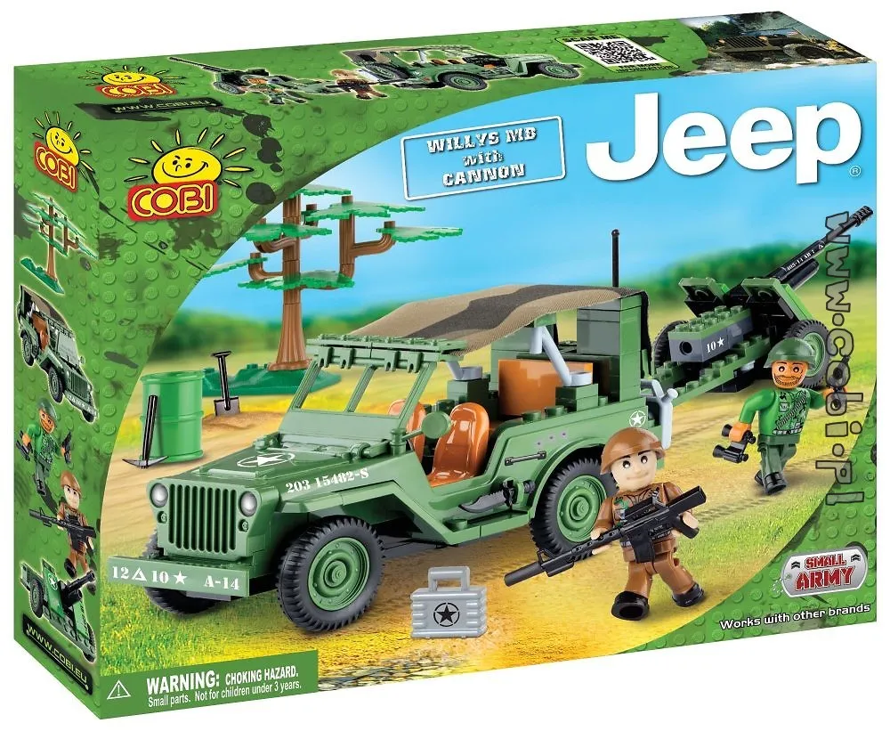 Cobi Jeep Willys MB with cannon • Set 24191 • SetDB