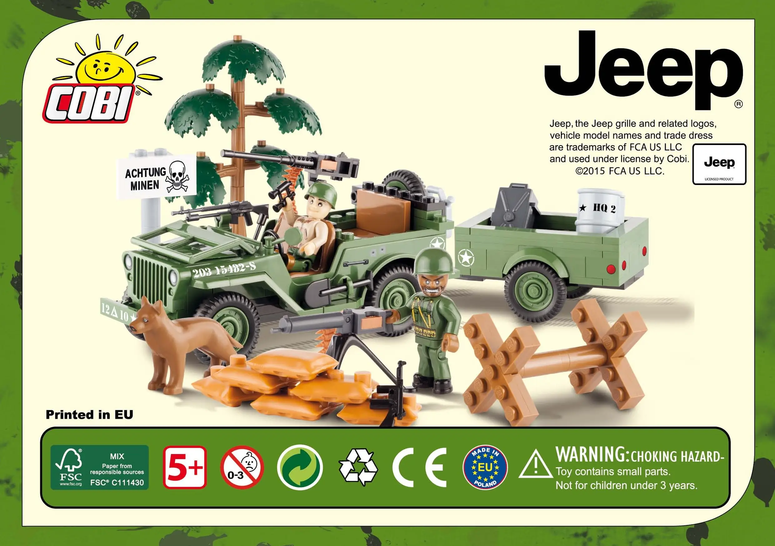 Cobi Jeep Willys MB with 1/4 Ton Cargo Trailer • Set 24192