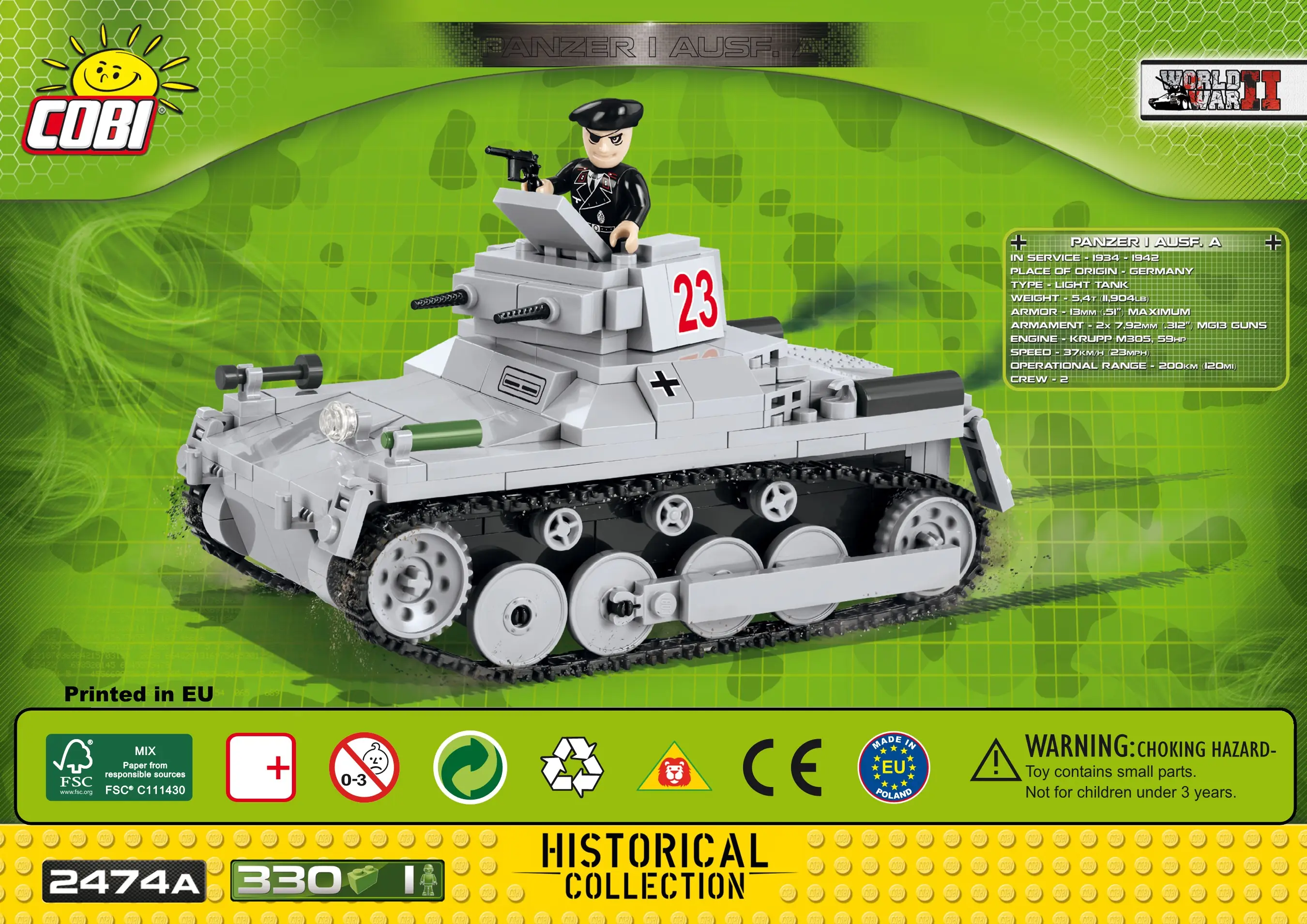 Cobi Panzer I Ausf. B • Set 2474A • SetDB • Merlins Bricks