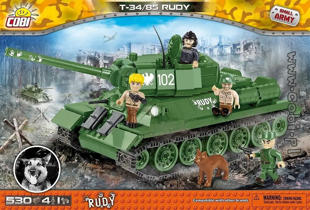 Cobi Rudy 102 T-34/85 • Set 2486A • SetDB • Merlins Bricks