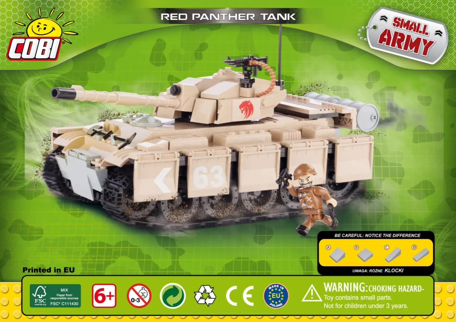Cobi Red Panther Tank • Set 2605 • SetDB • Merlins Bricks
