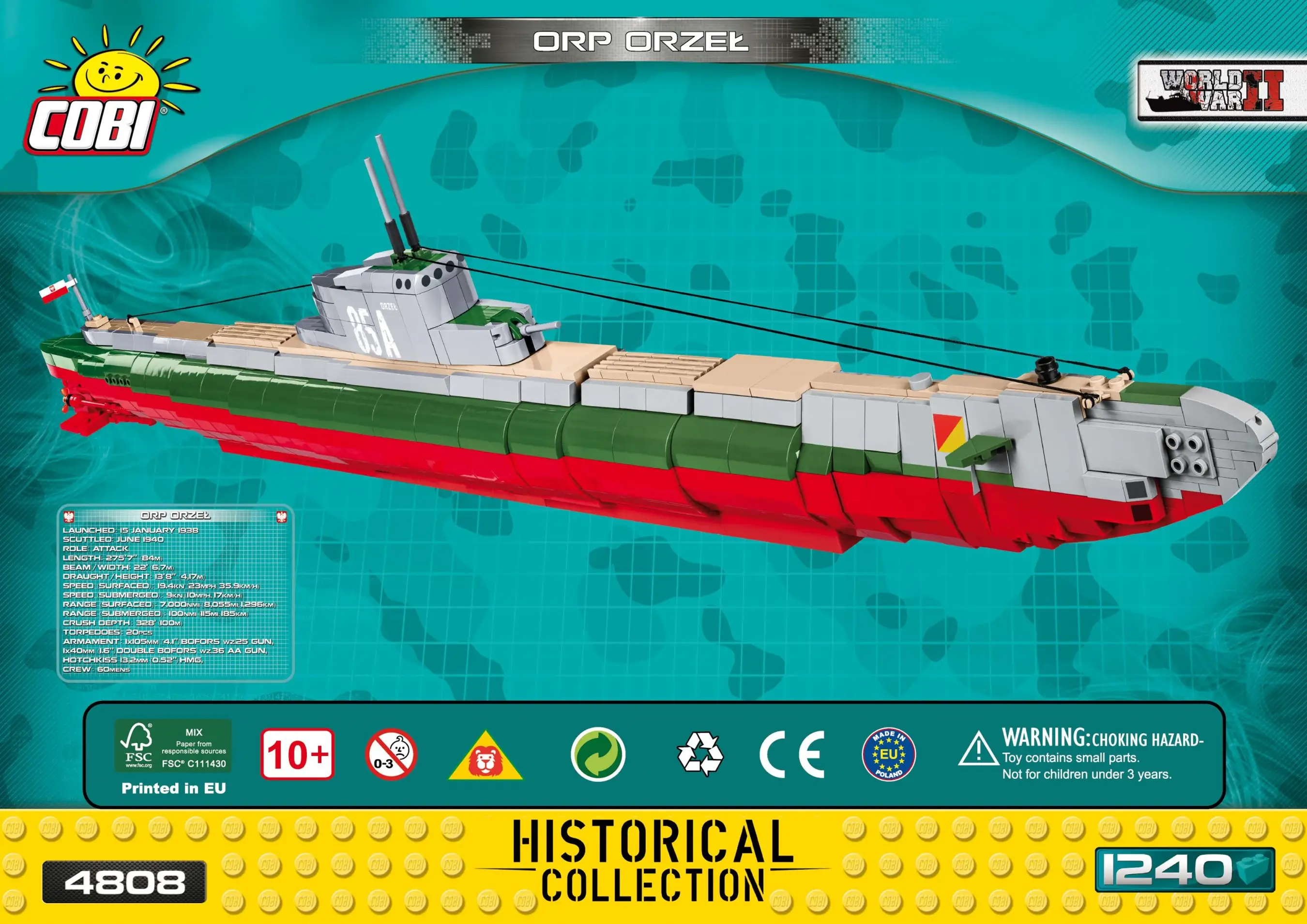 Cobi ORP Orzeł / Eagle • Set 4808 • SetDB • Merlins Bricks