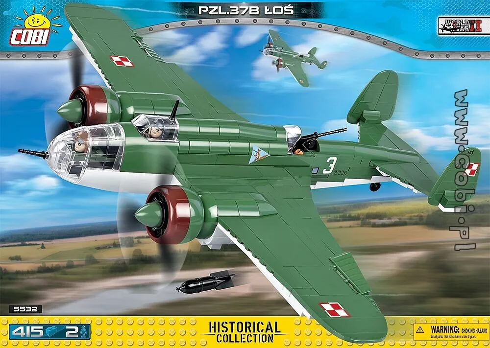 Cobi PZL.37B Łoś • Set 5532 • SetDB • Merlins Bricks