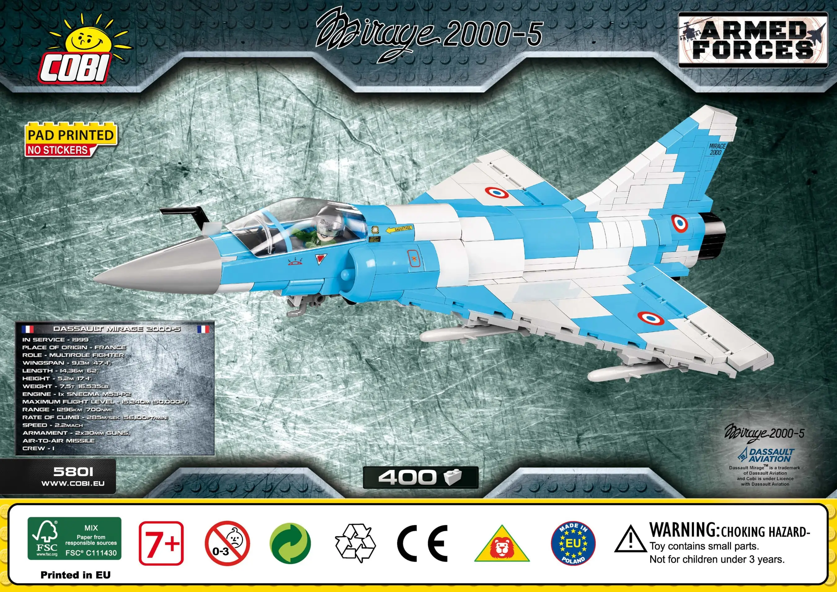 Cobi Mirage 2000-5 • Set 5801 • SetDB • Merlins Bricks