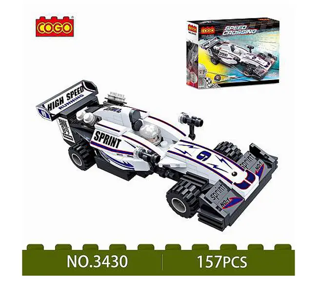 Cogo Race car in white • Set 3430 • SetDB • Merlins Bricks