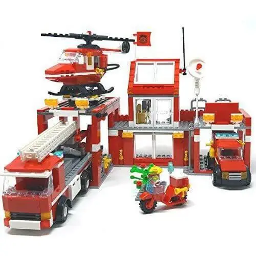 Cogo Fire station with ladder truck • Set 3616 • SetDB