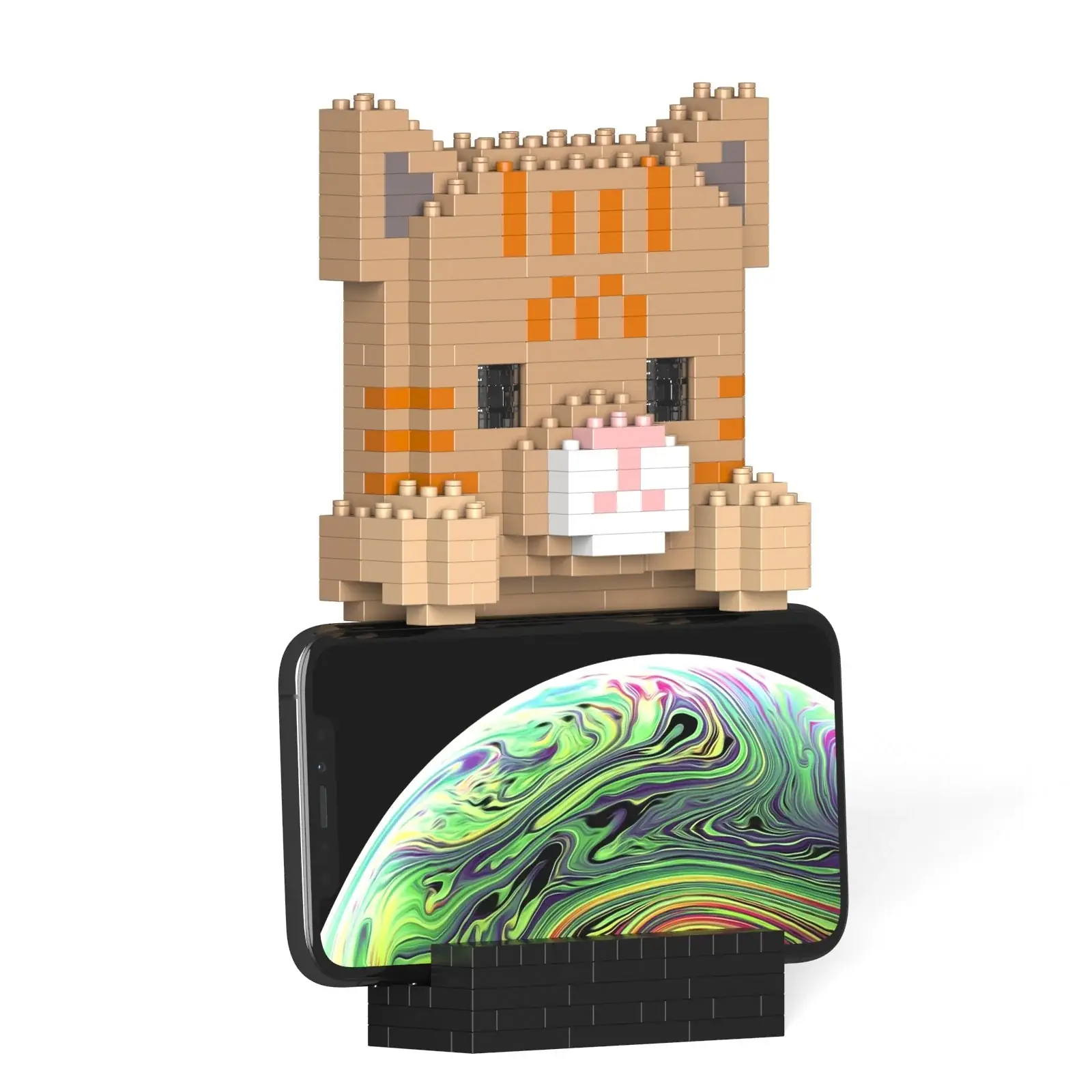 JEKCA Tabby Cat Phone Stand 01S • SCULPTOR BLOCKS