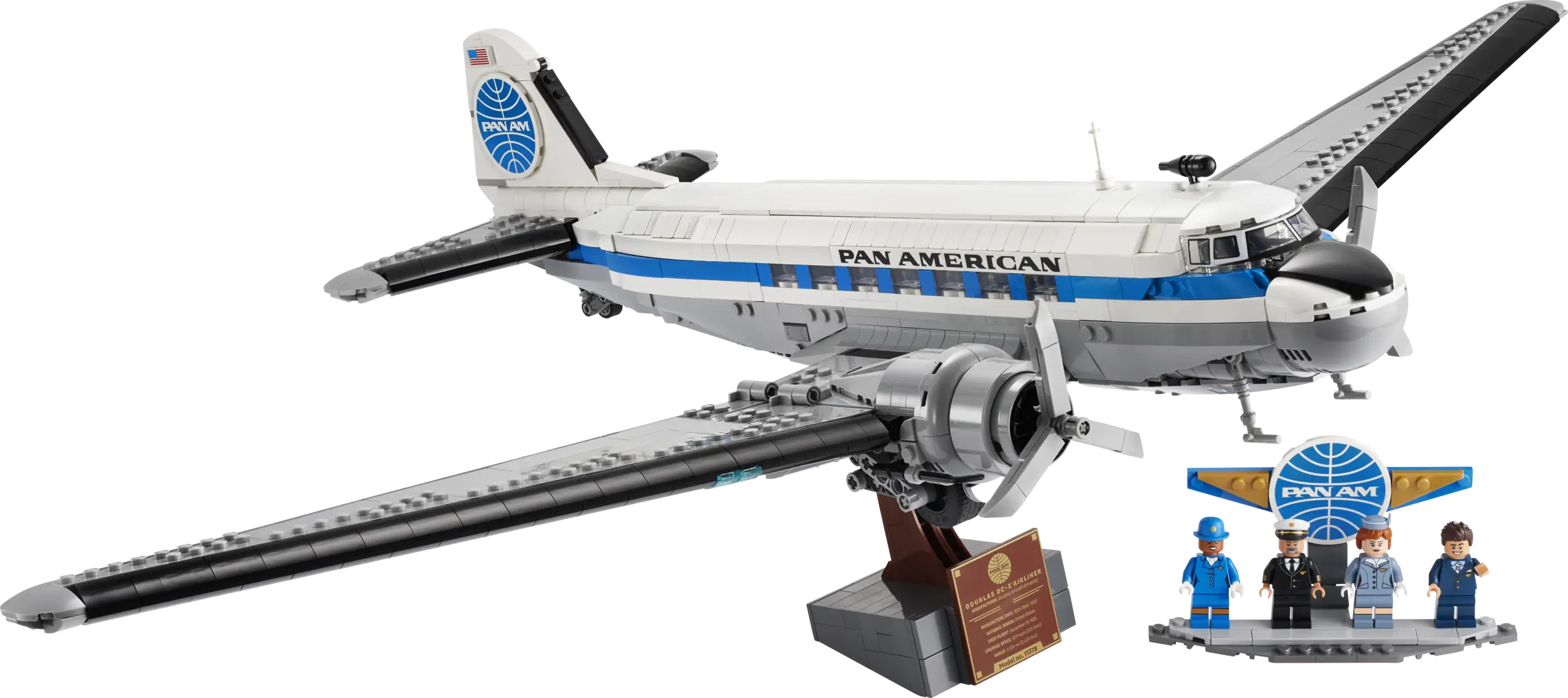 LEGO Icons Douglas DC-3 PAN AM Passagierflugzeug • Set 11378
