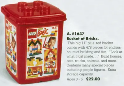 LEGO Small Bucket • Set 1636 • SetDB • Merlins Bricks