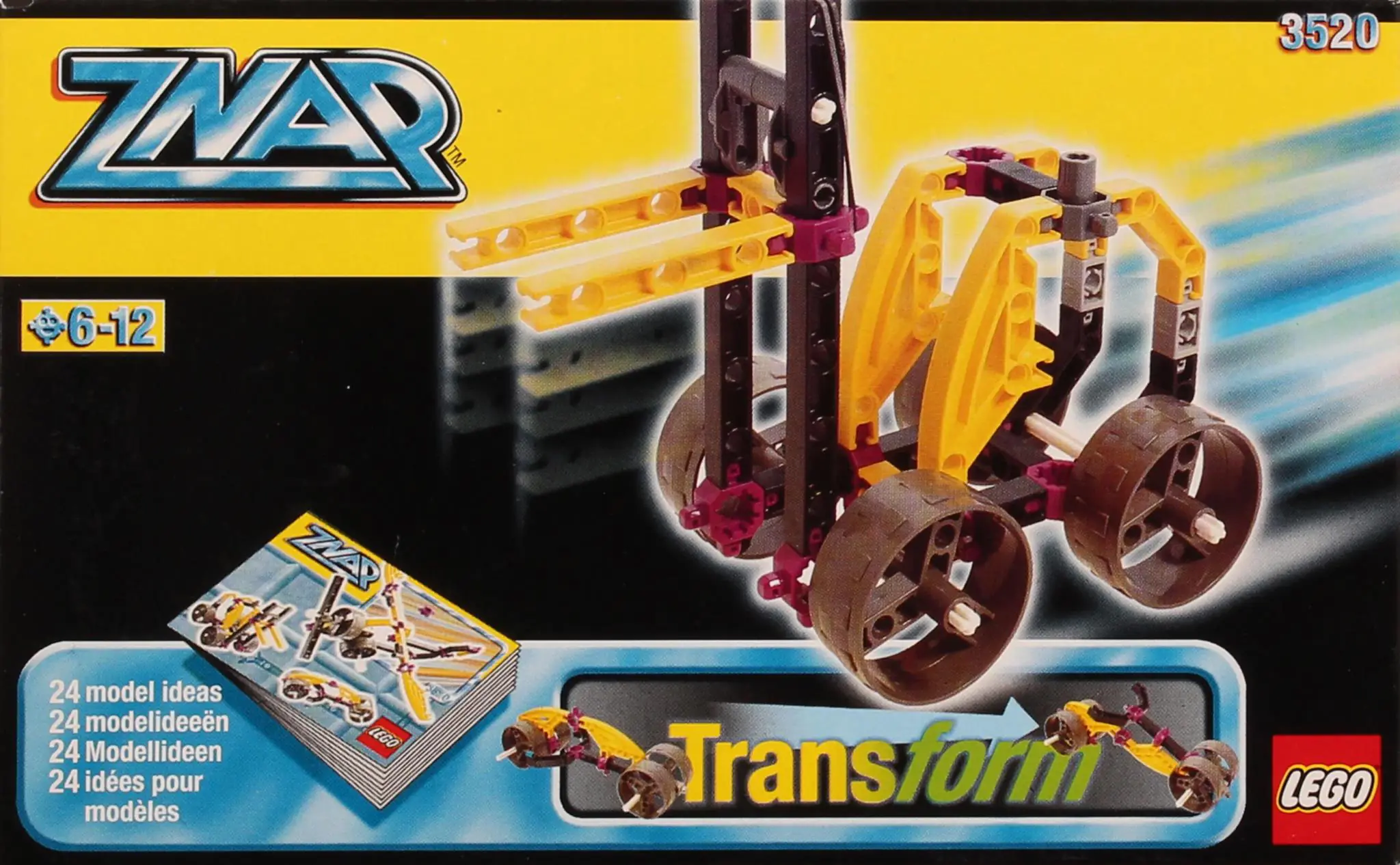 LEGO ZNAP Fork-Truck • Set 3520 • SetDB • Merlins Bricks