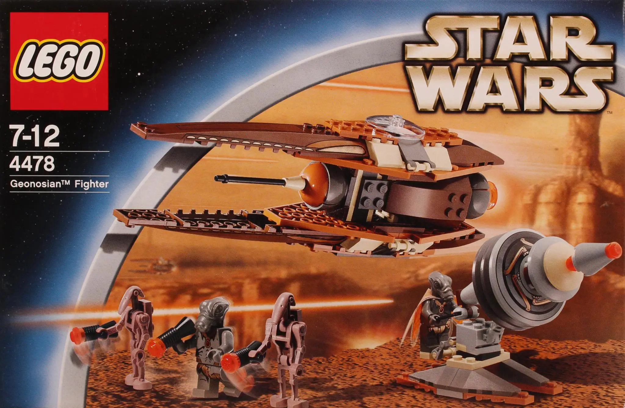 LEGO Star Wars Geonosian Fighter, Black Box • Set 4478