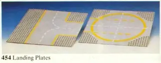 LEGO Space Two Lunar Landing Plates • Set 454 • SetDB