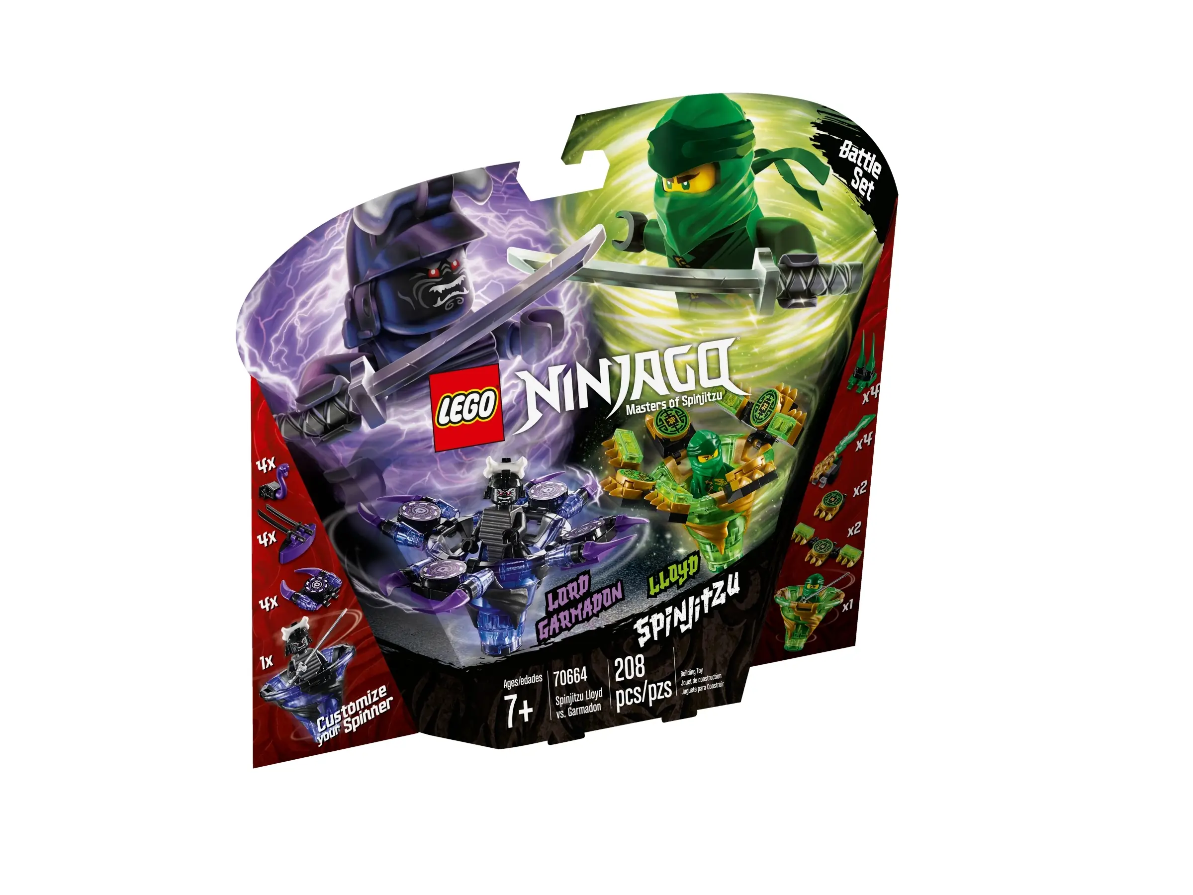 LEGO NINJAGO Spinjitzu Lloyd vs. Garmadon Set 70664