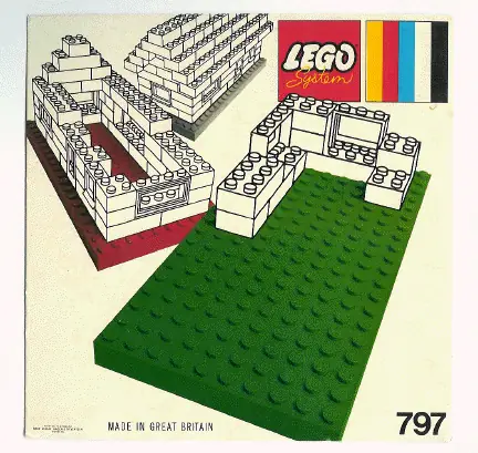 LEGO 2 large baseplates, gray/white • Set 797 • SetDB