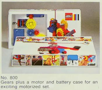 LEGO Gear Set with Motor • Set 800 • SetDB • Merlins Bricks