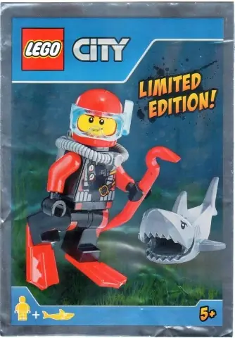 LEGO City Scuba Diver and Shark foil pack #1 • Set 951703