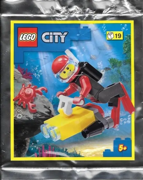LEGO City Diver and Crab foil pack • Set 952107 • SetDB