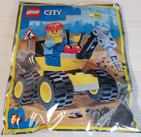 LEGO City Workman and Auger foil pack • Set 952202 • SetDB
