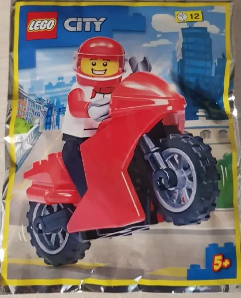 LEGO City Motorcycle with Driver foil pack • Set 952203