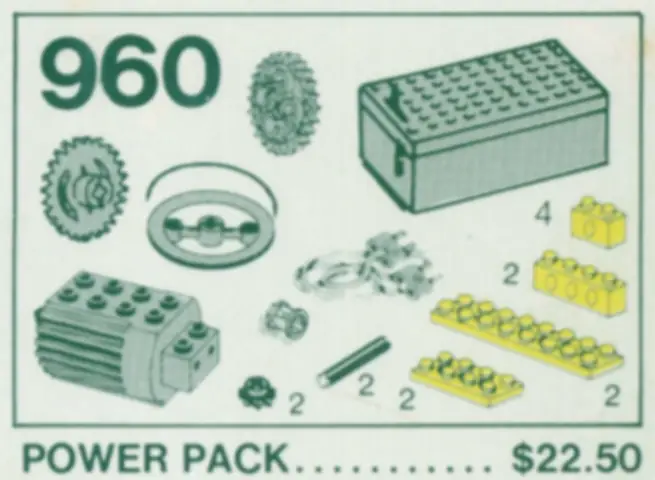 LEGO Technic Power Pack • Set 960 • SetDB • Merlins Bricks