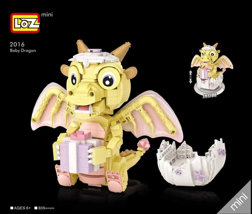 LOZ Baby Dragon light yellow • MINI BLOCKS • Set 2016