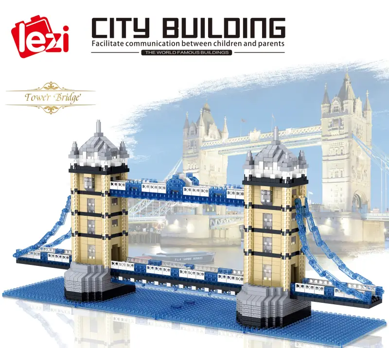 Lezi Tower Bridge • DIAMOND BLOCKS • Set LZ8007 • SetDB