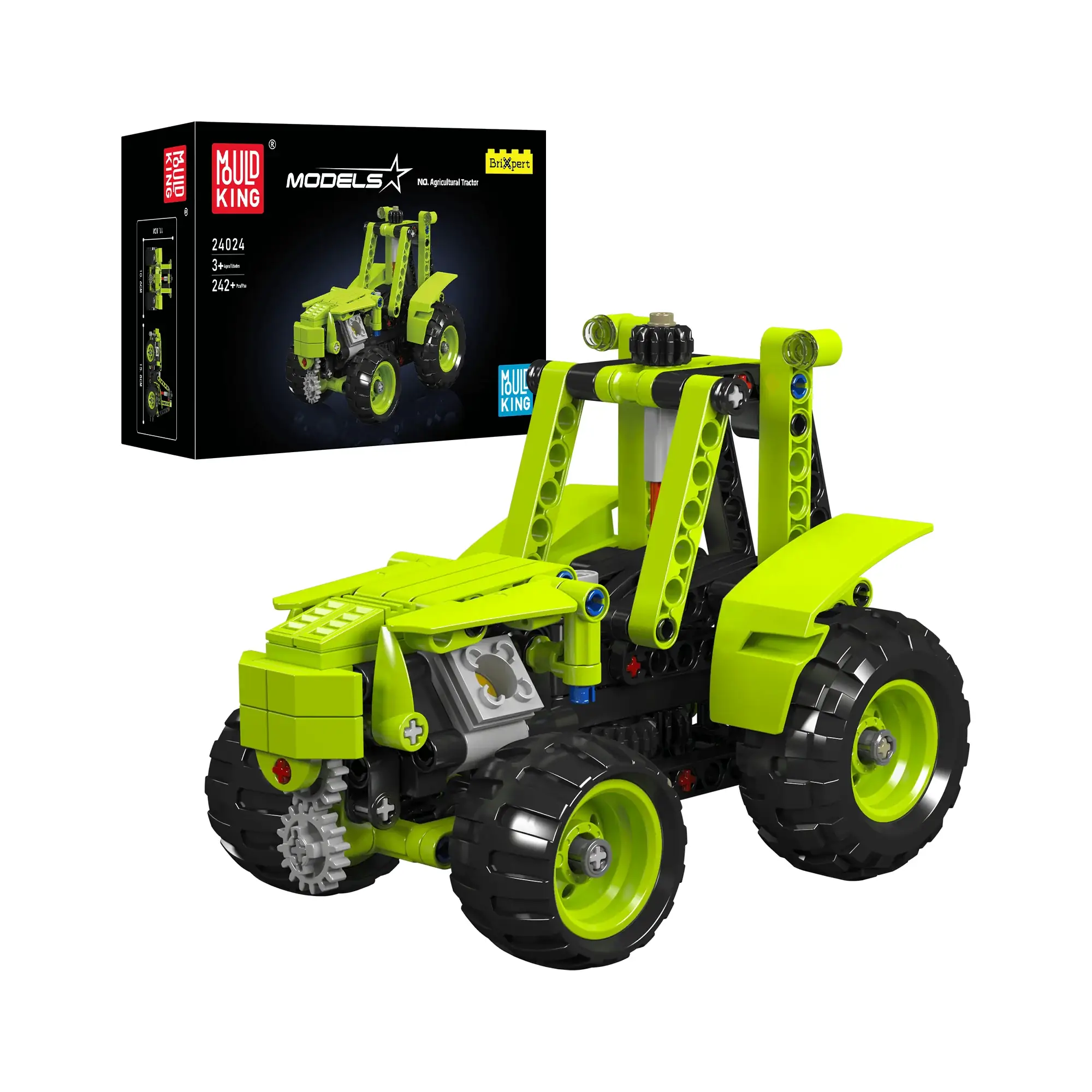 Mould King Farm Tractor • Set 24024 • SetDB • Merlins Bricks