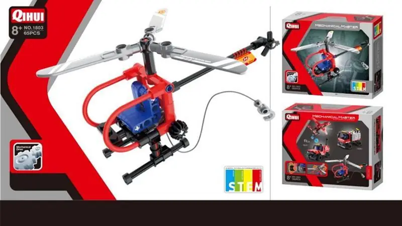 Qihui Mini Rescue Copter • Set 1803 • SetDB • Merlins Bricks