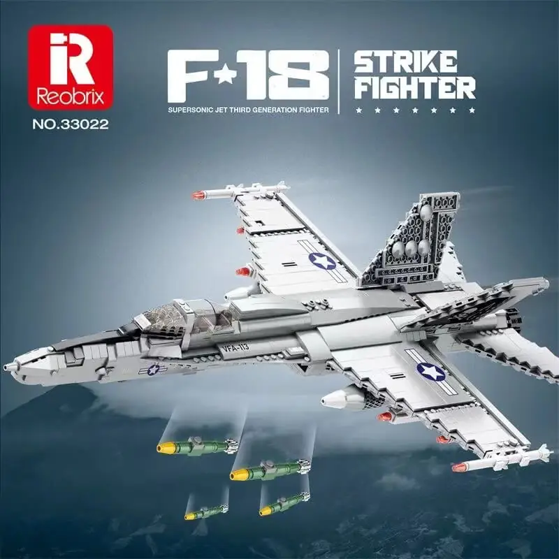 Reobrix F18 Hornet Strike Fighter • Set 33022 • SetDB