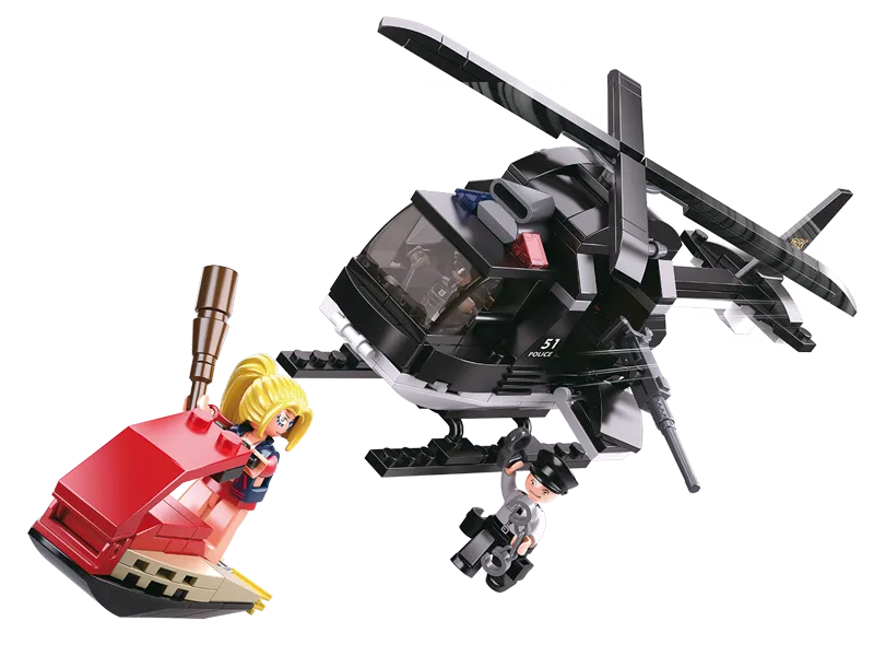 Sluban Armored Riot Police Helicopter • Set M38-B0651