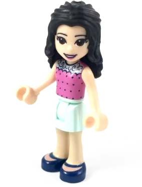 LEGO Friends Friends Emma Dark Pink Top with Dots