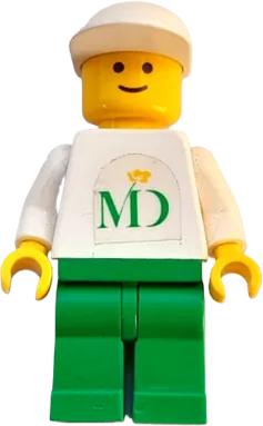 LEGO MD Foods White Torso (Sticker on Both Sides)