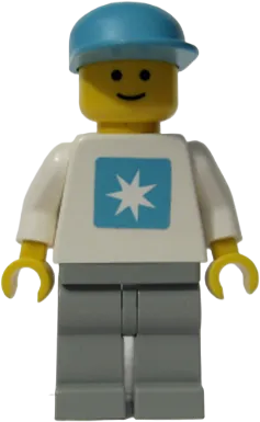 LEGO Maersk White Torso (Sticker) • Minifig msk001 • SetDB