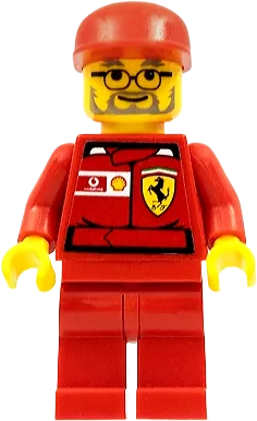 LEGO F1 Ferrari Engineer 2 with Vodafone Shell Torso Stickers